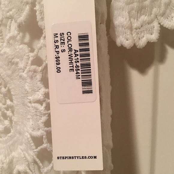 Step In Style | Dresses | Step In Style White Lace Lined Dress Size S ...